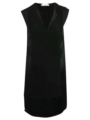 Vince Panelled V-neck Mini Dress - Black