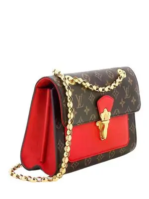 LOUIS VUITTON Victoire Handbag Monogram Canvas And Leather Shoulder Bag - Brown
