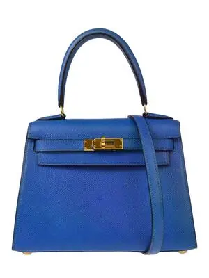 Hermès 1996 Mini Kelly 20 Two-way Handbag - Blue