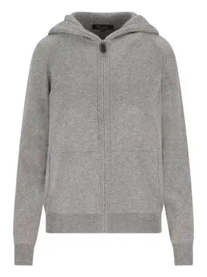 Loro Piana Merano Knitted Bomber Jacket - Grey