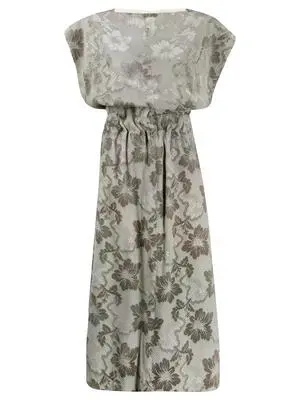 Comme Des Garçons 1996 Floral Jacquard Dress - Grey