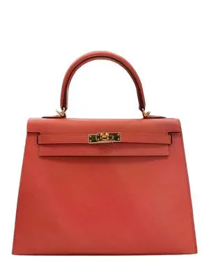 Hermès Kelly Sellier 25 Veau Madame Handbag - Red