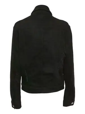 VERSUS Distressed Button-up Jacket - Black