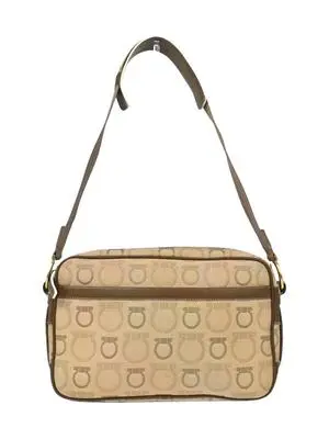 FERRAGAMO 1990-2000s Gancini-jacquard Shoulder Bag - Brown