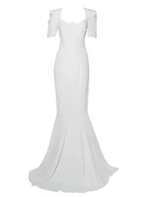 Roland Mouret Satin Maxi Dress - White