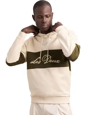 LES DEUX Cotton Logo Rugby Hoodie - Ivory