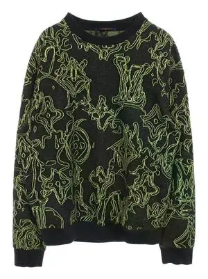 LOUIS VUITTON 2000s Intarsia-knit Sweater - Black