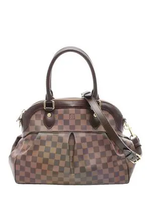 LOUIS VUITTON Damier Ebene Trevi Pm Tote Bag - Brown