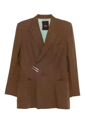 JEAN PAUL GAULTIER 1990s Pin-fastening Blazer - Brown