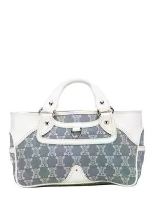 Celine 2006 Macadam Denim Boogie Handbag Blue