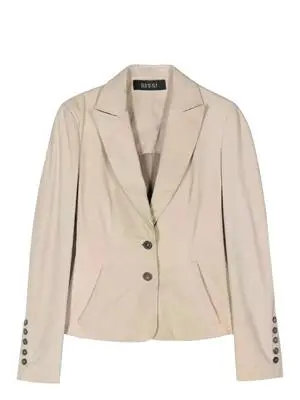 Gucci 2000s Leather Jacket - Neutrals