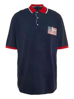 Polo Ralph Lauren Pre-owned Contrasting-collar Polo Shirt - Blue