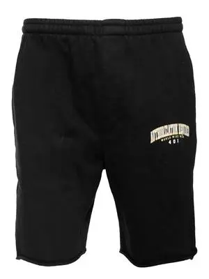 Vetements Cotton Embroidered Track Shorts - Black