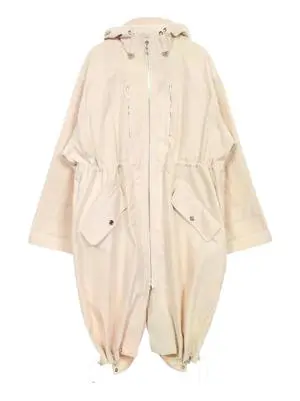 Hermès 2010s Hooded Buttoned Coat - Neutrals