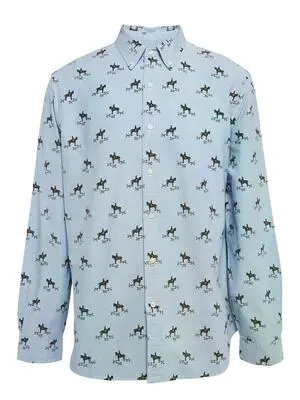 Polo Ralph Lauren Equestrian Print Shirt Blue