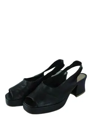 Bottega Veneta 65mm Slingback Leather Sandals - Brown
