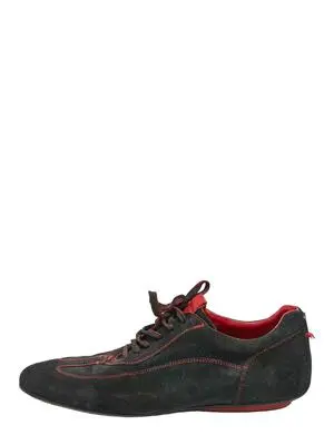 Carolina Herrera Suede Sneakers - Black