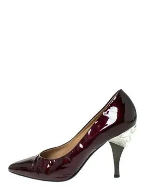 Casadei Pointed-toe Crystal-heel Pumps - Red