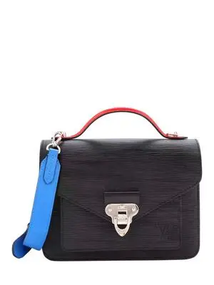 LOUIS VUITTON Neo Monceau Handbag Epi Leather Satchel - Black