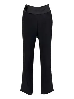 Emporio Armani Crepe Trousers - Black
