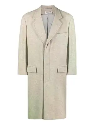 A.N.G.E.L.O. VINTAGE CULT 1990s Single-breasted Lambs Wool Coat - Grey