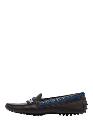 TOD'S Leather Stitching Loafers - Brown