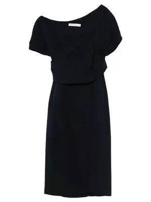 Dior 2000s Wrap-detail Midi Dress - Blue