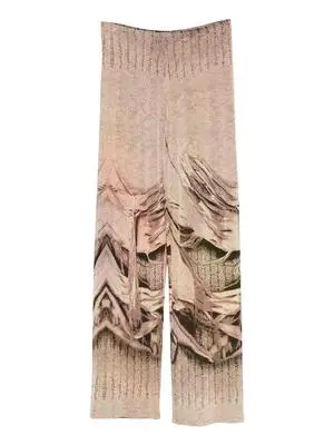 JEAN PAUL GAULTIER 2000s Print Trousers - Neutrals