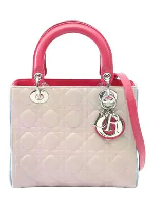 Dior 2010 Canage Lady Dior Leather Handbag Neutrals
