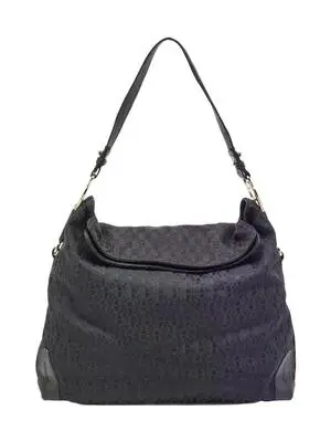 AIGNER Monogram Pattern Shoulder Bag - Black