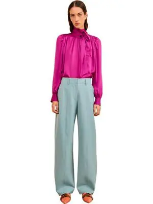 Ulla Johnson Ames Barrel Leg Trousers - Ocean