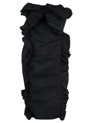 Giambattista Valli Cotton-blend Ruffled Dress - Black