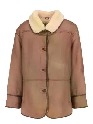 A.N.G.E.L.O. VINTAGE CULT 1990s Shearling-collar Coat - Brown