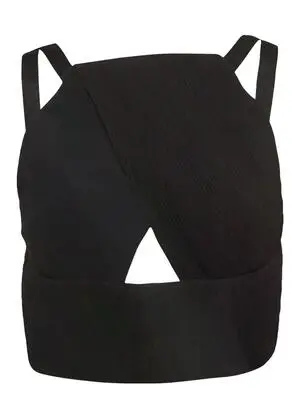 Roland Mouret Pleated Crisscross Top - Black