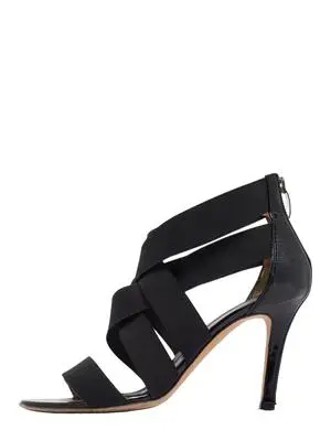 SERGIO ROSSI Vintage Elastic-strap Heeled Sandals - Black