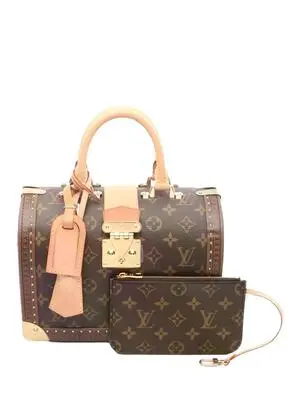 LOUIS VUITTON Speedy Trunk Top-Handle Bag Brown