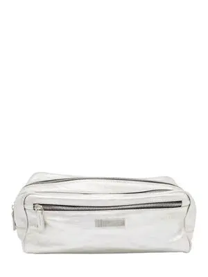 Gianfranco Ferre Leather Pouch Bag - Silver