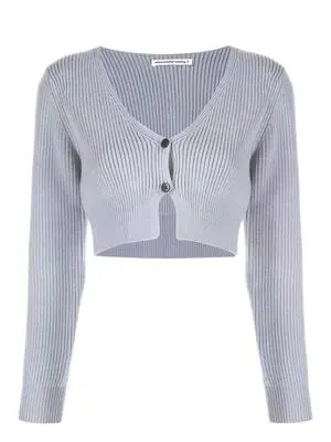 ALEXANDER WANG Ribbed Cardigan - Grey