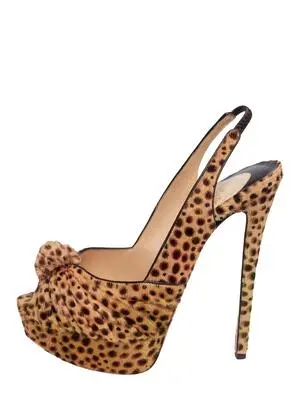 CHRISTIAN LOUBOUTIN 145mm Jenny Leopard-print Pumps - Brown