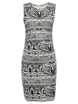 Diane Von Furstenberg Abstract-print Dress - Black