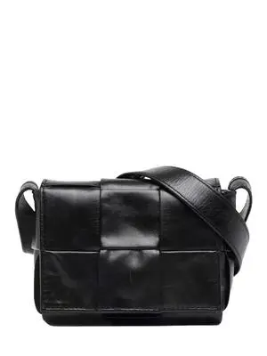 Bottega Veneta Intrecciato Cassette Crossbody Bag - Black