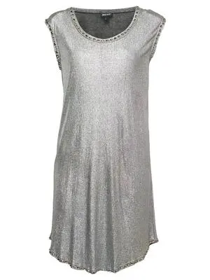 Just Cavalli Metallic-effect Midi Dress - Silver