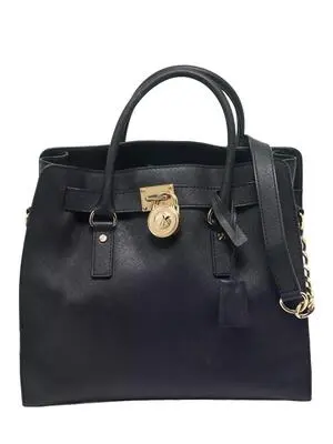 Michael Kors Hamilton Lock-motif Tote Bag - Black