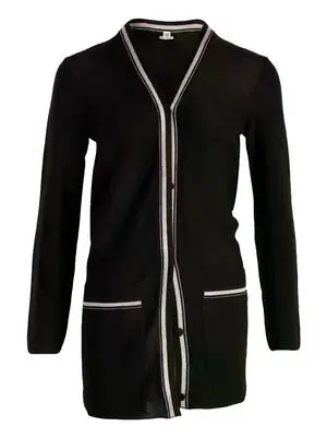 Hermès Contrasting-trim Wool Cardigan - Brown