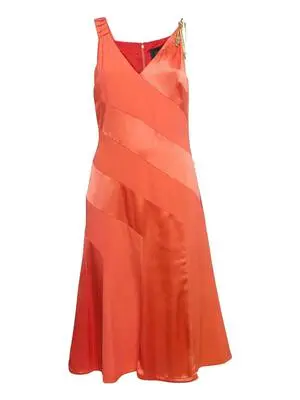 Just Cavalli Satin-paneled A-line Dress - Red