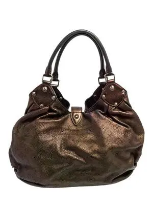 LOUIS VUITTON Textured Leather Slouchy Shoulder Bag - Brown
