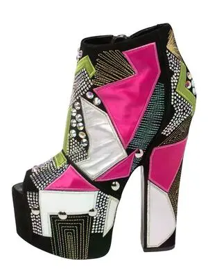 GIUSEPPE ZANOTTI 145mm Crystal-embellished Heeled Boots - Black
