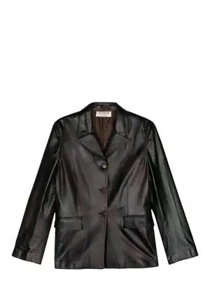 A.N.G.E.L.O. VINTAGE CULT 2000s Leather Blazer - Brown
