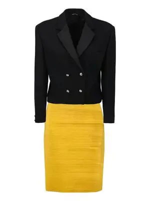 Versace Silk Double-breasted Suit - Black