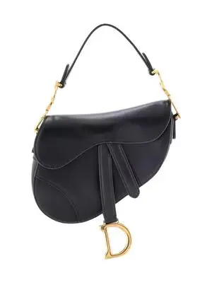 Dior Saddle Handbag Leather Mini Shoulder Bag Black